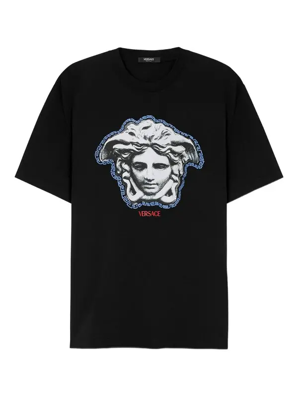 Versace Medusa Relief Graphic T-shirt Size - Black