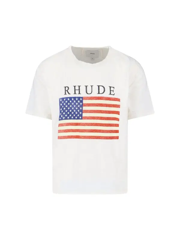 Rhude Short Sleeve Graphic Print T-shirt Size