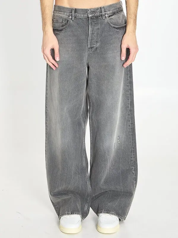 GOLDEN GOOSE Journey M's Wide Pants In Denim