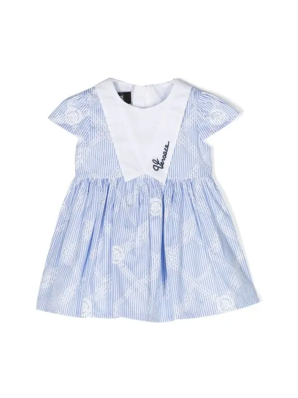 Versace Printed Cotton-poplin Dress Set - White