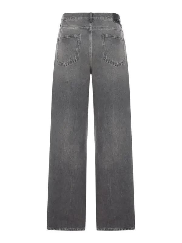 GOLDEN GOOSE Vintage Iron Wash Paint-rocker Jeans - Grey
