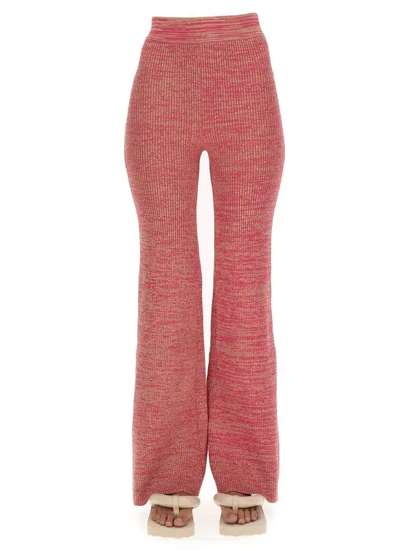 Remain Birger Christensen Ribbed Elastic Waistband Trousers - Pink