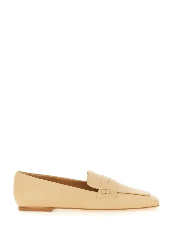AeydĒ Moccasin Tom Leather Loafers - Beige