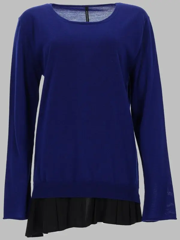 PIERANTONIOGASPARI Virgin Wool Sweater With Pleated Hem