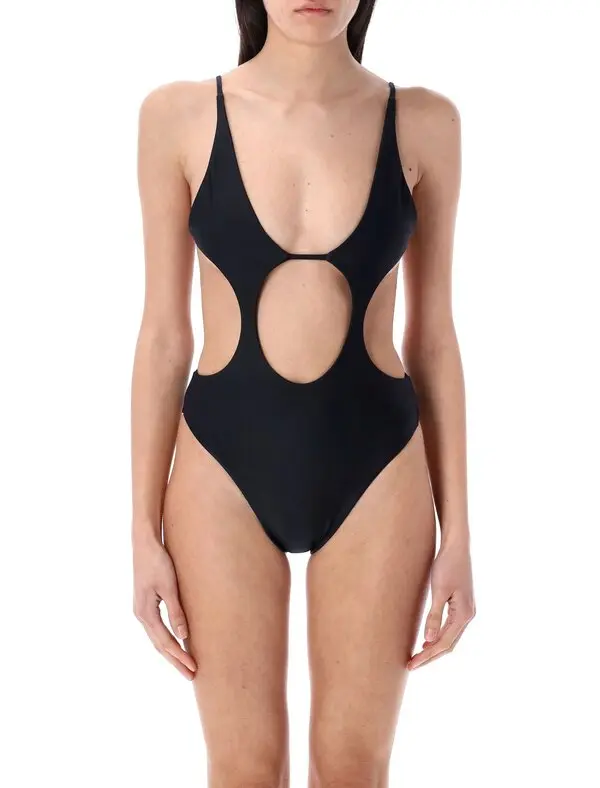 SWIM BY DI High-rise One-piece Swimsuit With Cut-out Detail - Black