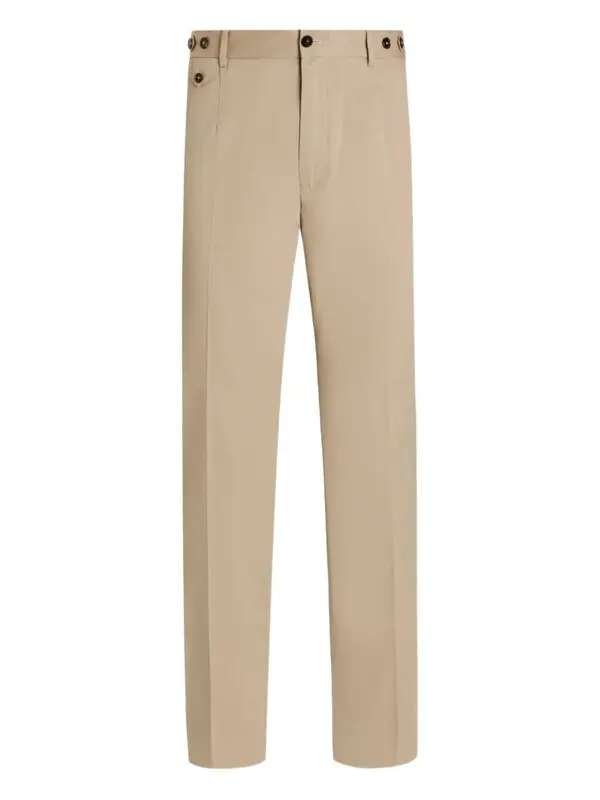 Dolce & Gabbana Tailored Cotton Blend Pants - Beige