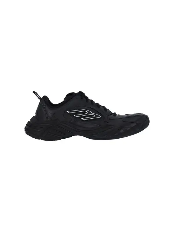 Balenciaga Monday" Lace-up Sneakers - Black