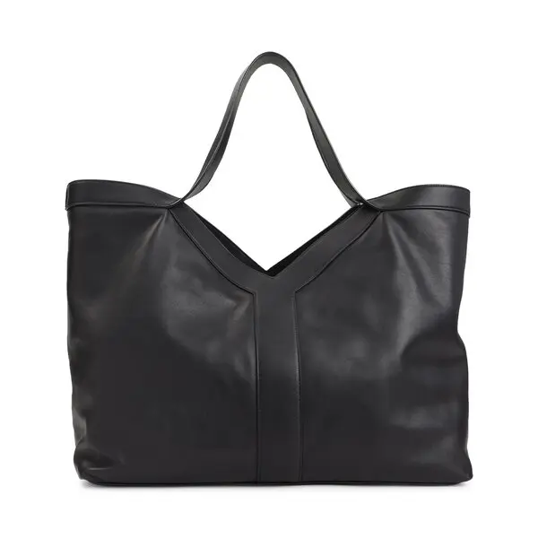 Saint Laurent Large Tote In Leather - Black