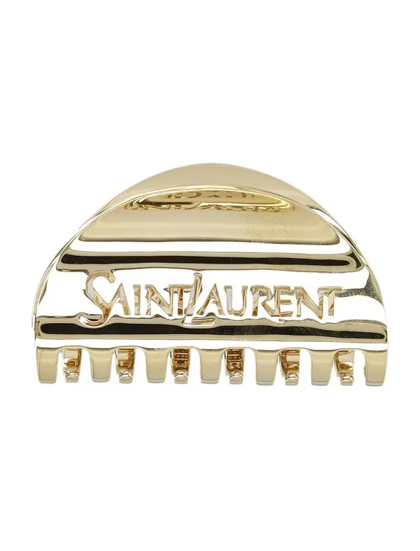 Saint Laurent Half-moon Mini Hair Clip - Dore