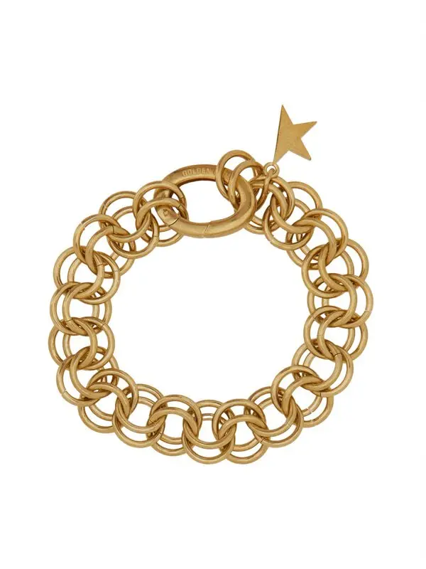 GOLDEN GOOSE Chunky Chain Link Bracelet With Star Charm - Gold