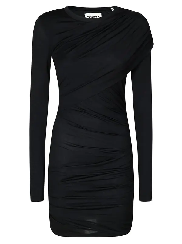 Isabel Marant Étoile Denise" Ruched Knit Dress - Nero