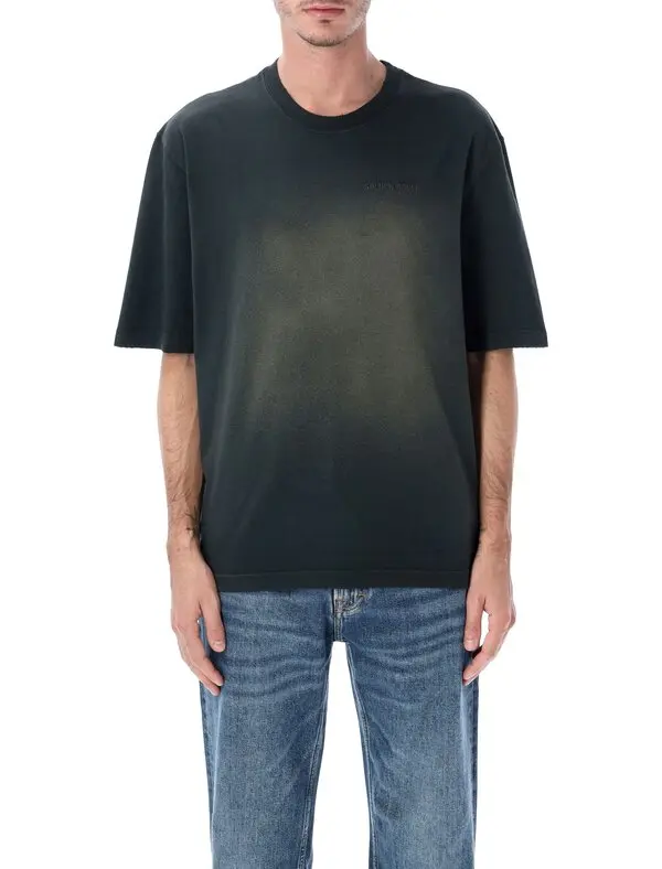 GOLDEN GOOSE Elevated Casual T-shirt - Bleached Washed Black
