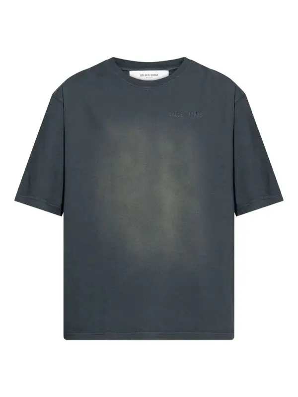 GOLDEN GOOSE Washed Black Gauze T-shirt For - Washedblac