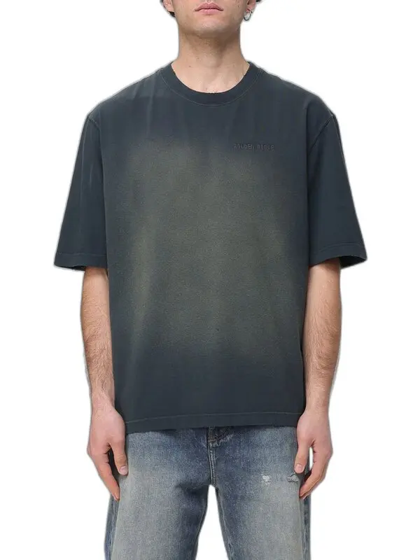 GOLDEN GOOSE Washed Black Gauze T-shirt For