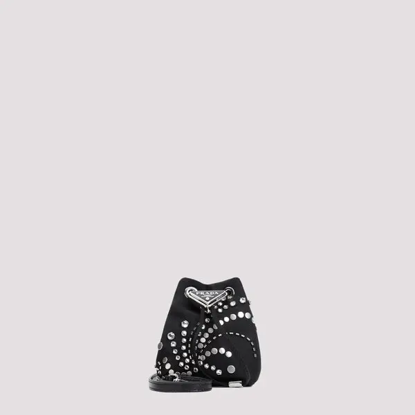 Prada Crystal-embellished Polyamide Pouch