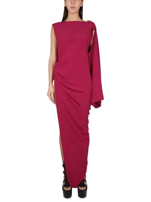 Rick Owens Asymmetrical Layered Maxi Dress - Fuchsia