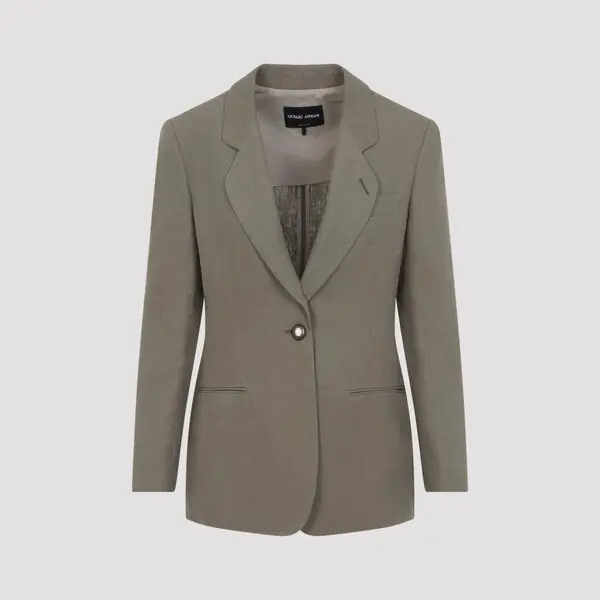 Giorgio Armani Single Breasted Linen Jacket
