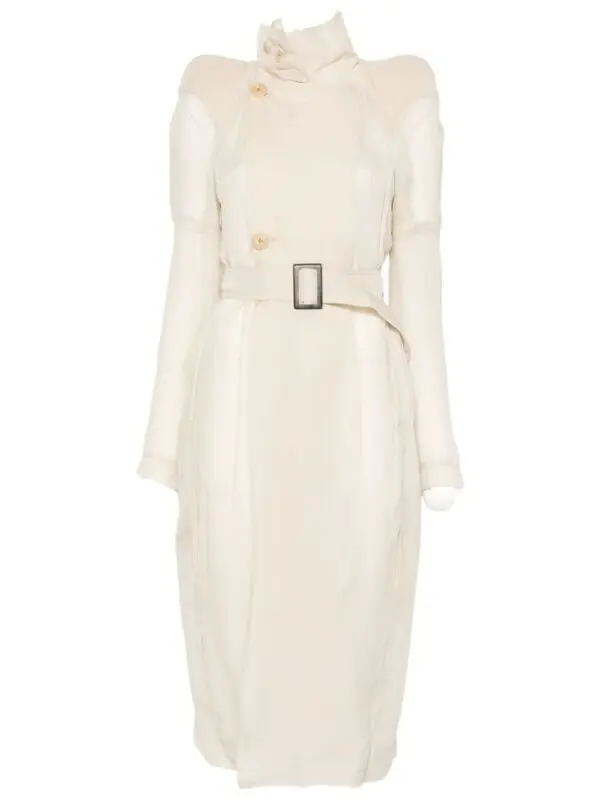 Rick Owens Belted Mini Trench Jacket