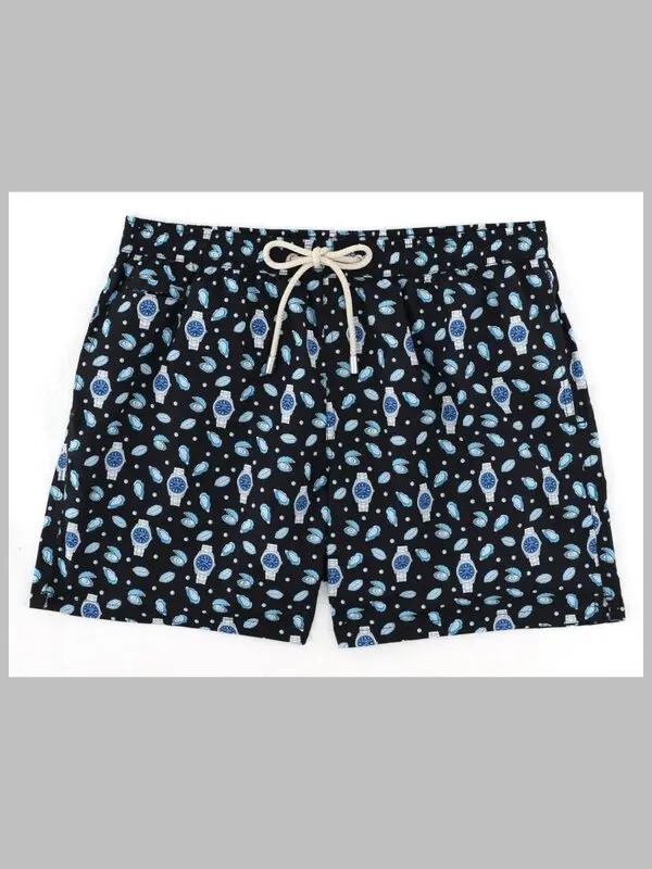 MC2 SAINT BARTH Printed Swim Trunks - Black