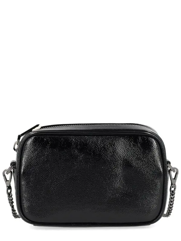 GOLDEN GOOSE Star Bag In Leather With Glitter Star - Black