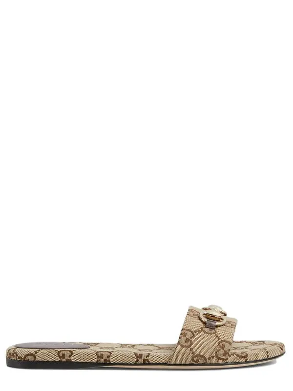 Gucci Low-cut Sandals With Gold-tone Horsebit Detailing