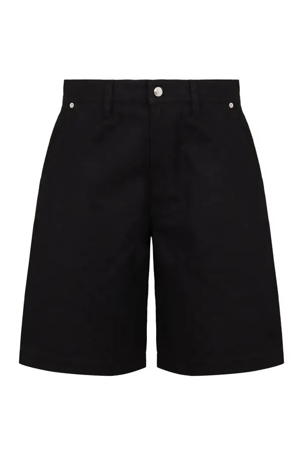 Gucci Gg Jacquard Denim Shorts - Black