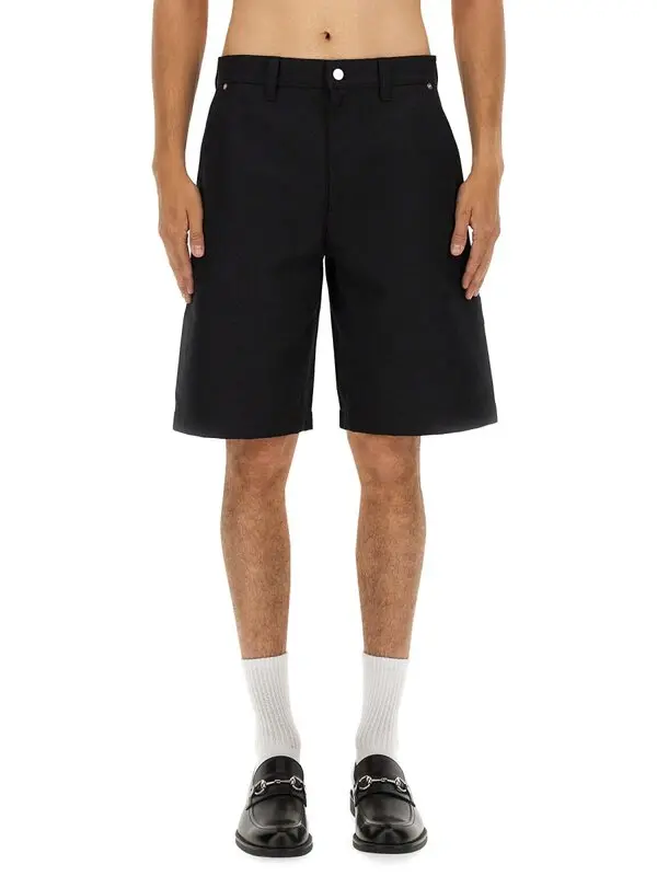 Gucci Gg Jacquard Denim Shorts - Black