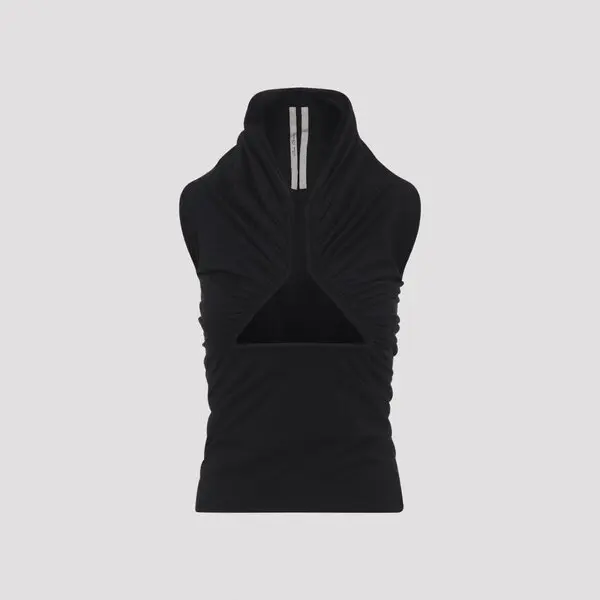 Rick Owens Prong Plunge-neck Long-sleeve Jersey Top