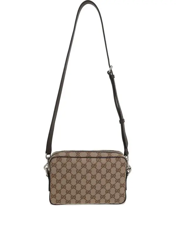 Gucci Gg Monogram Small Crossbody Bag - Brown