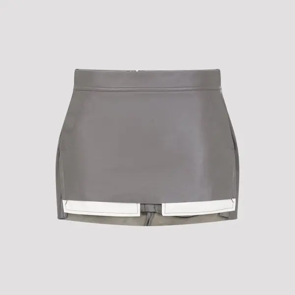 Rick Owens Leather Mini Skirt