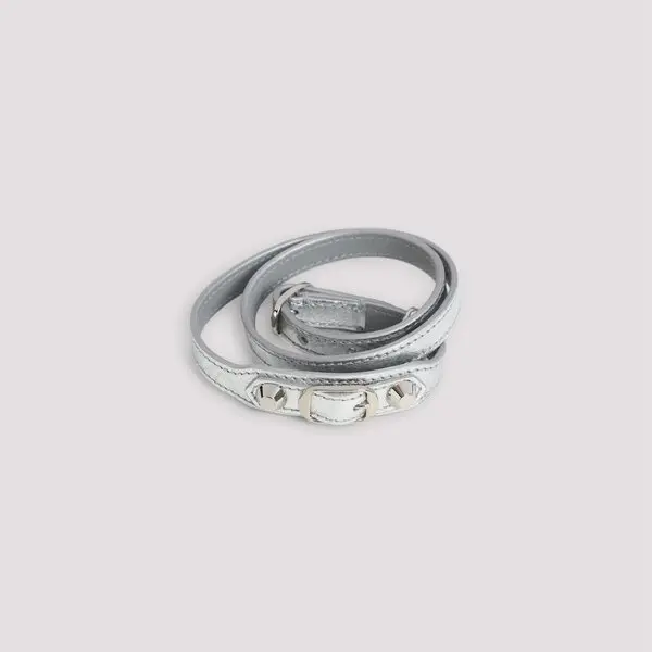 Balenciaga Leather Triple Bracelet With Accents