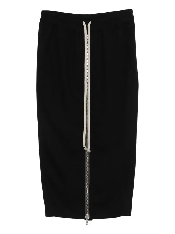 Rick Owens Wool Zip-up Mini Skirt - Black