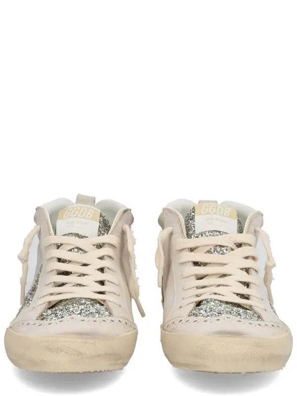 GOLDEN GOOSE Low-top Glitter Sneakers - White