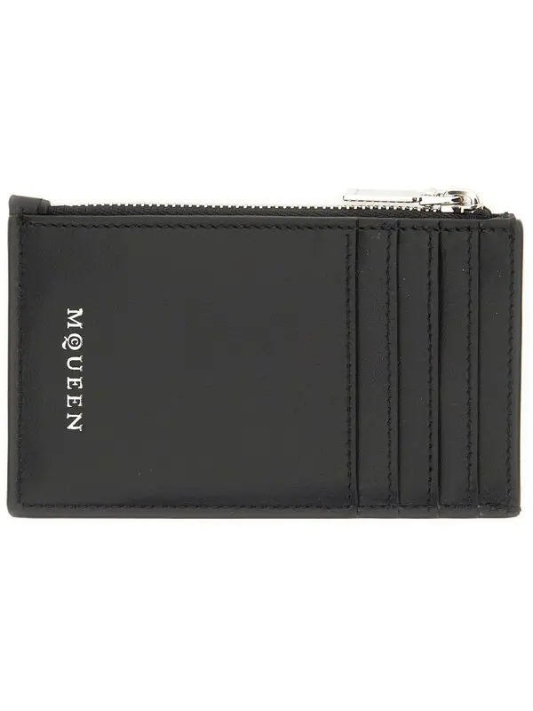 Alexander McQueen Card Holder "skull - Black