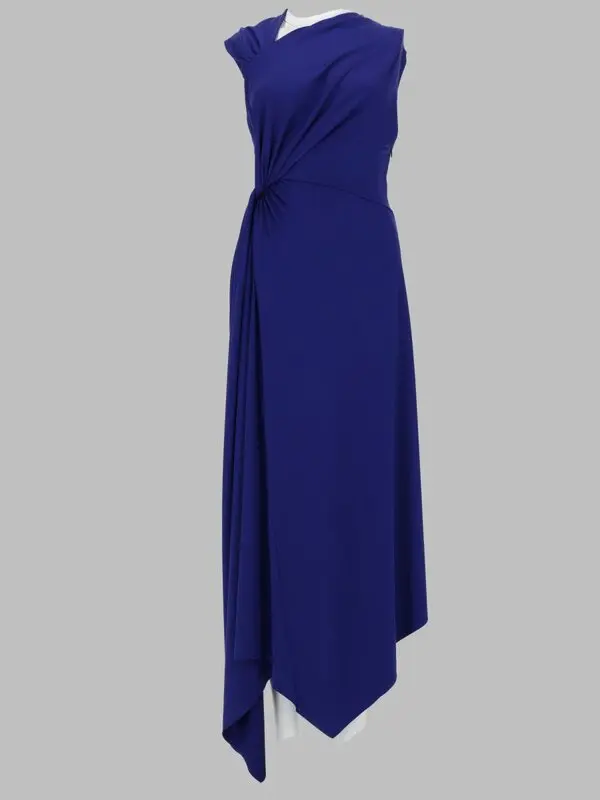 Victoria Beckham Elegant Knotted Mini Dress - Blue