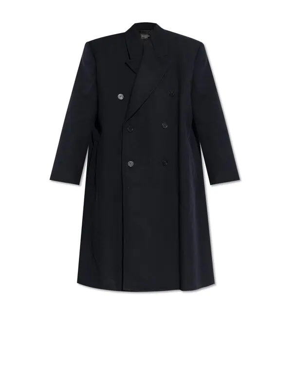 Balenciaga Double-breasted Oversized Cashmere And Wool-blend Coat