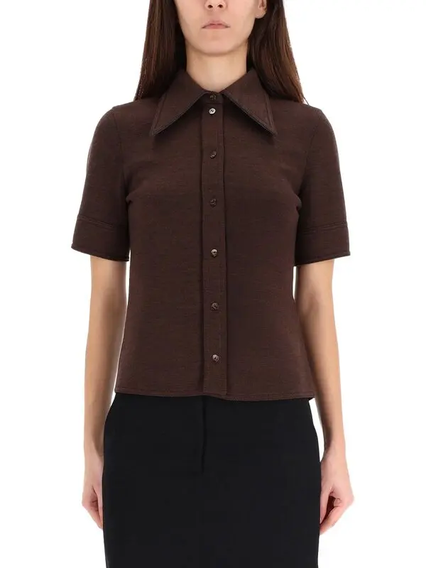 Gucci Half-sleeve Button-up Shirt - Brown