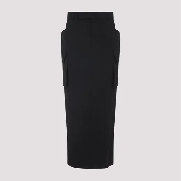 Rick Owens Concordians Firbanks Midi Skirt - Black