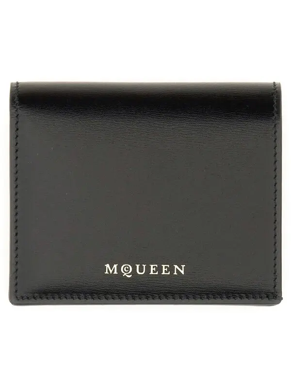 Alexander McQueen Leather Wallet - Black
