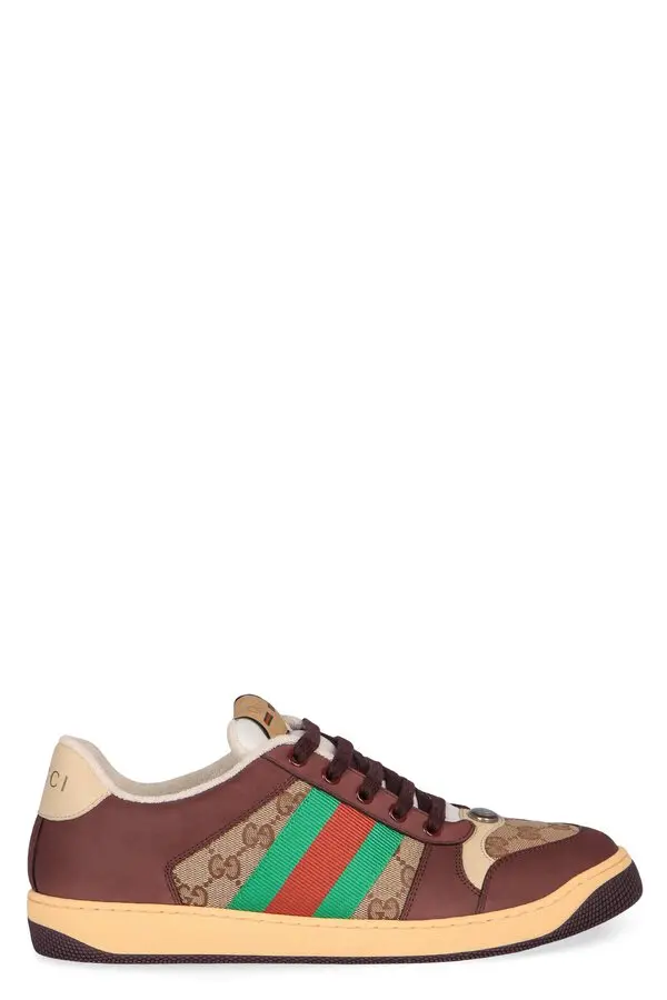 Gucci Gg Web Strip Sneakers - Multicolour