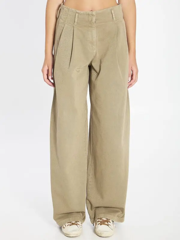 GOLDEN GOOSE Tailored Wide-leg Cotton Pants