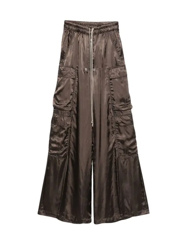 Rick Owens Wide Leg Drawstring Trousers - Brown