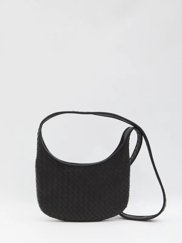 Bottega Veneta Small Veneto Woven Leather Bag - Black