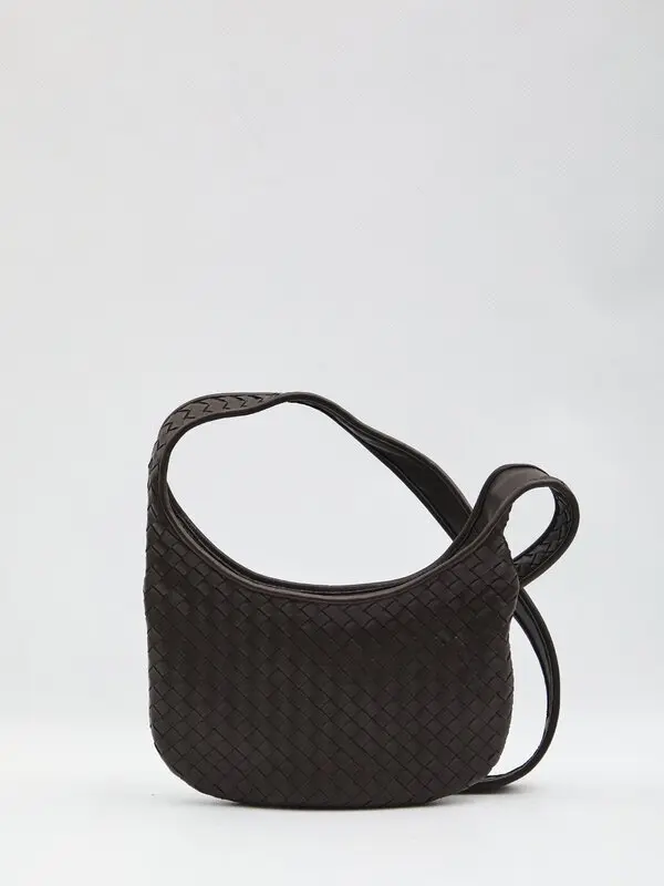Bottega Veneta Small Veneto Woven Leather Crossbody Bag - Brown