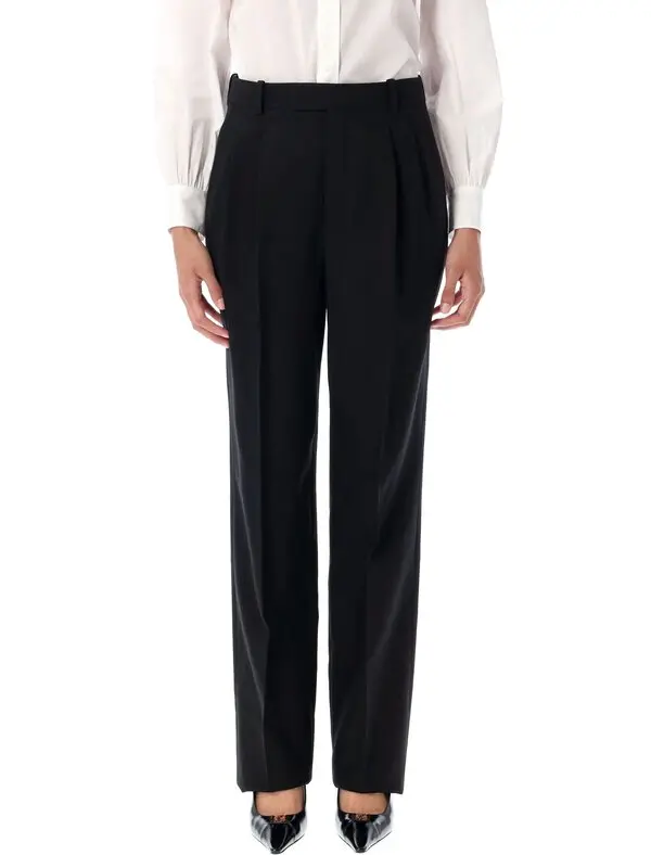 Saint Laurent High Waisted Wool Pants