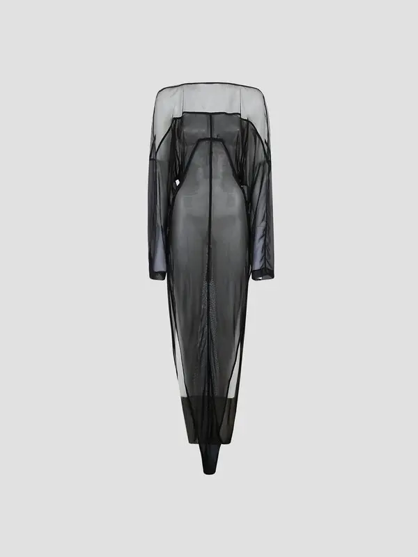 Rick Owens Sheer Maxi Gown - Black