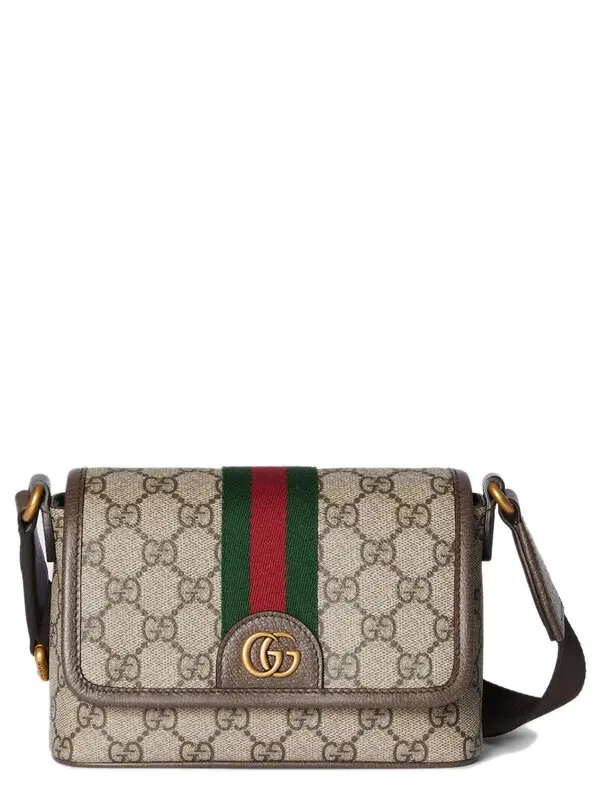 Gucci Gg Monogram Mini Crossbody Bag 12 Cm X 18.5 Cm - Beige