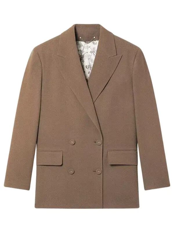 GOLDEN GOOSE Oversized Double-breasted Wool Blazer - Brown
