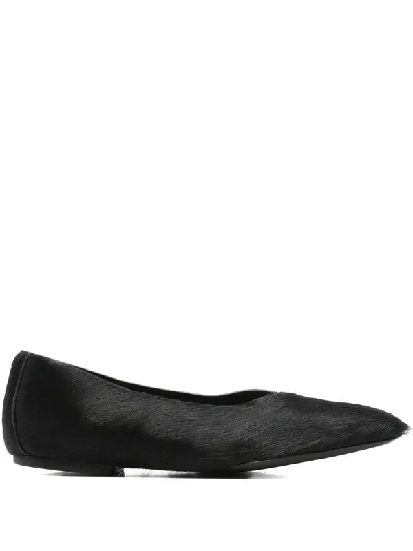 Rick Owens Square Toe Slip-on Shoes - Black