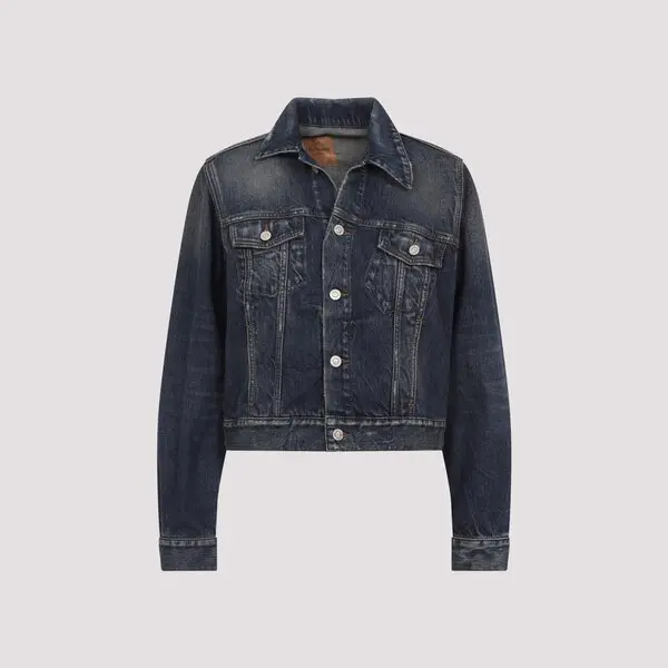 Balenciaga Off-shoulder Denim Jacket